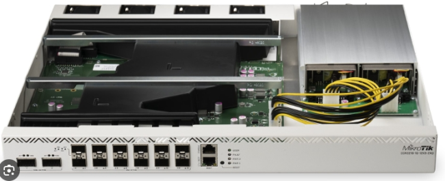 Detailed view of router components