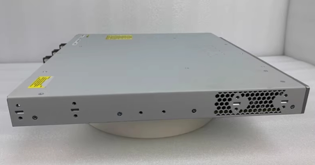 Close-up of C9300-48U-A switch ports