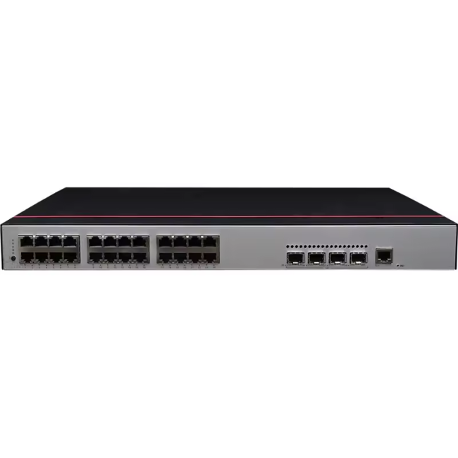 Side view showing ports of the network switch