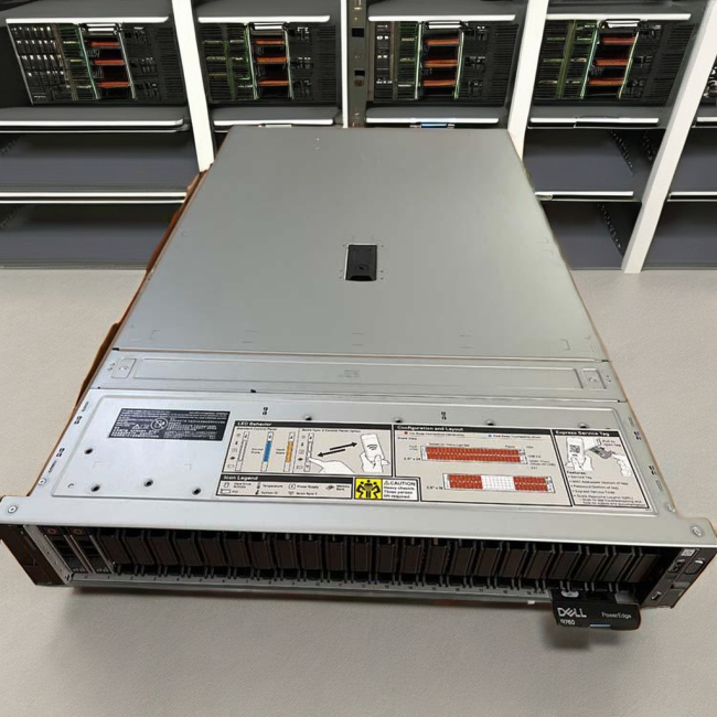 Internal view of R760 server showing components