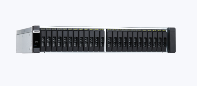 Side view of storage system showing drive bays