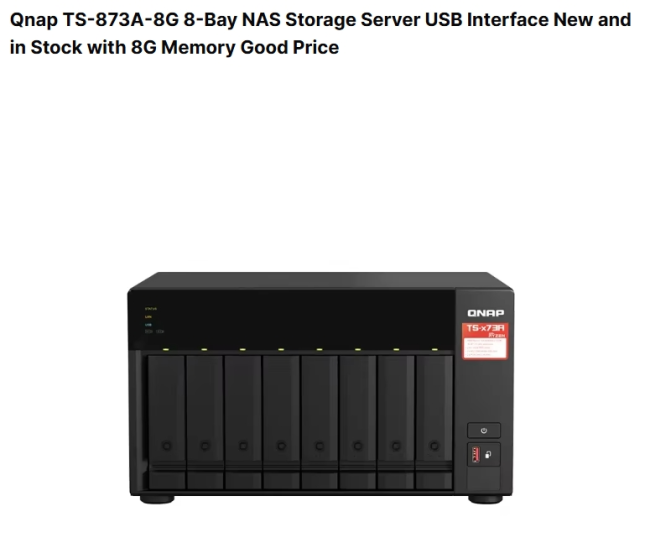Technical diagram of TS-873A-8G NAS interface connections