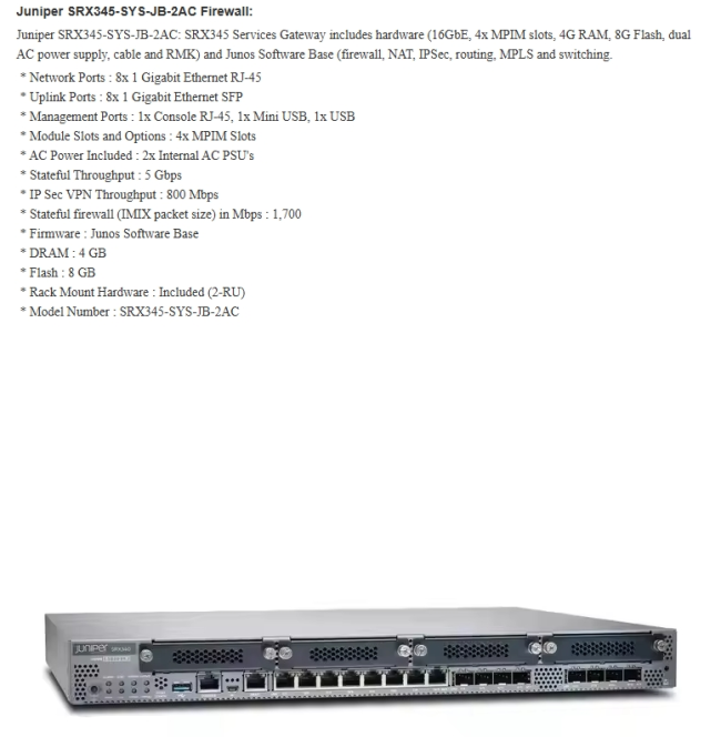SRX345-SYS-JB-2A Service Gateway technical diagram