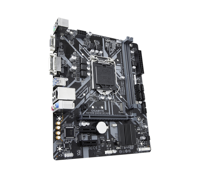 Close-up of motherboard components