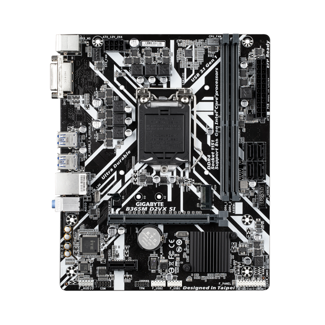 Motherboard technical specifications diagram