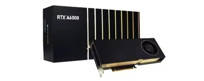 RTX A6000 GPU side profile with specifications