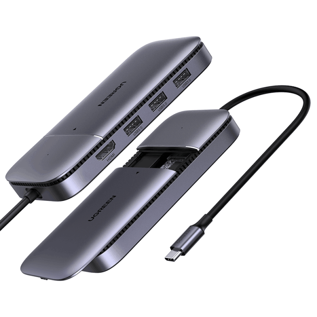 Technical diagram of USB C Hub connectivity options
