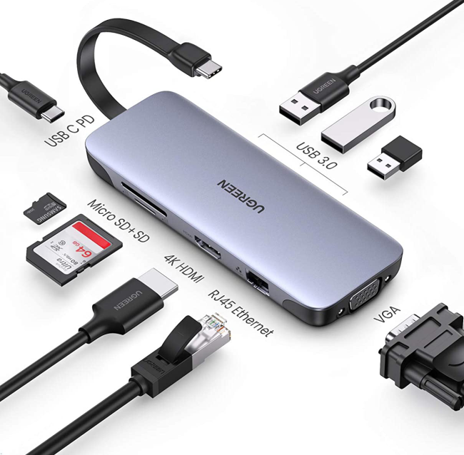 Technical diagram of USB C Hub specifications