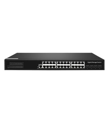Китай Сертификат FCC 1G Капацитет 24 Fiber SFP RJ45 Сетевой коммутатор с скоростью передачи 10/100/1000Mbps и частной формой продается