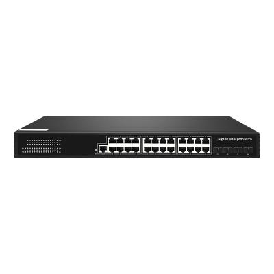 Китай Сертификат FCC 1G Капацитет 24 Fiber SFP RJ45 Сетевой коммутатор с скоростью передачи 10/100/1000Mbps и частной формой продается