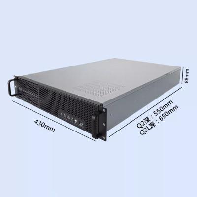 China 2U Servidor Cuadro 430*650*88mm 2U-Q2L Chasis de servicio con 3 ventiladores 8025 Ventiladores Procesador Servidores de frecuencia principal Molde privado NO en venta