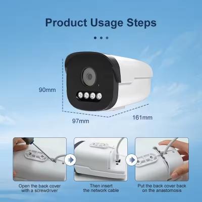 中国 フルカラーナイトビジョン 4MP 5MP IP ネットワークカメラ CCTV IP66 セキュリティカメラ HD POE カラー セキュリティカメラ 販売のため