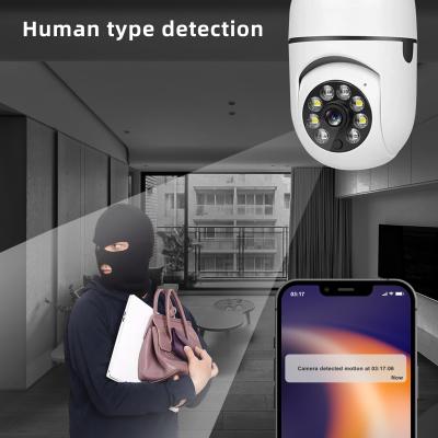 China H.265 4MP Night Vision Starlight Built In Audio Dual Light Sources Monitor Home Indoor Network Smart Bullet Camera for sale