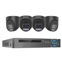 Quality Customized 4 Channel 8MP Red and Blue Light Alarm Outdoor Home PoE NVR Kit Cctv for sale