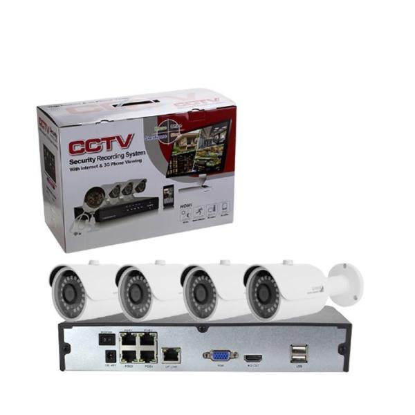 Quality 4CH 2MP Wired IP Security Cameras PoE NVR Kit 1080P CCTV Surveillance Camera System for sale