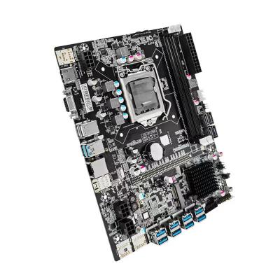 China Customized B75 motherboard chassis 8gpu motherboard case with power supply ram and ssd B75 graphics card case for sale