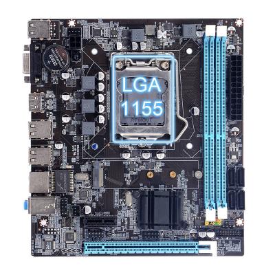 China Customized LGA 1155 motherboard H61 PC motherboard support i3 i5 i7 cpu DDR3 for desktop motherboard H61 main board for sale