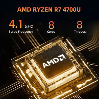 China 10 Core Mini Gaming Pc AMD R7 4700U 2 X DDR4 RAM NVME SSD VGA WIFI6 Windows 10 for sale