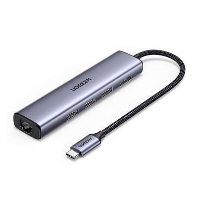 Κίνα 5Gbps USB C Υβριδικός Πολλαπλός Αναπροσαρμοστής 5 σε 1 USB C Hub με 3 USB3.0 HDMI και RJ45 προς πώληση