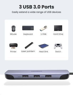 China USB C Hub 9 in 1 USB Type C Multiport Adapter Dock with 4K HD-MI VGA Gigabit Ethernet PD Charging 3 USB 3.0 Ports for sale