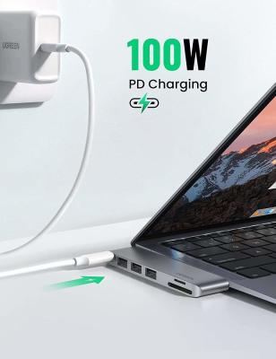中国 USB C アダプタ MacBook Thunderbolt 3 ハブ 3 USB 3.0 100W USB C 電源配送 マイクロSD SD カードリーダー 販売のため