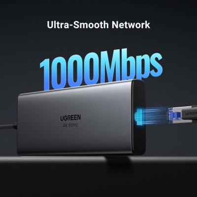 China Revodok Pro 109 Adaptador multipuerto USB C 9 en 1 10Gbps USB C 3.2 y USBA 3.2 100W en venta