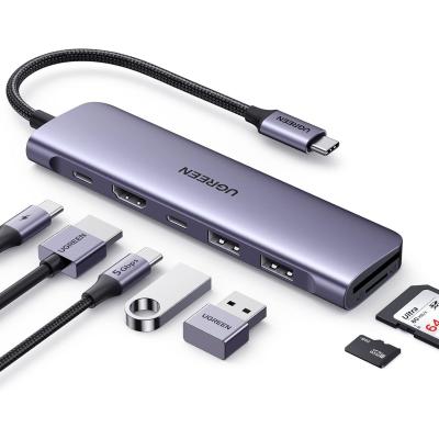 China 4K HDMI Network Device 1071 USB C Hub For Laptop 7 In 1 USB C Dongle for sale