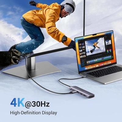 China 4K HDMI Network Device 1071 USB C Hub For Laptop 7 In 1 USB C Dongle for sale