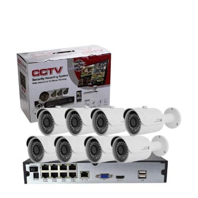 China 8Ch 1080P 2MP PoE Monitor Line IP Camera NVR Kit with Night Vision and Waterproof Surveillance Camera System for sale