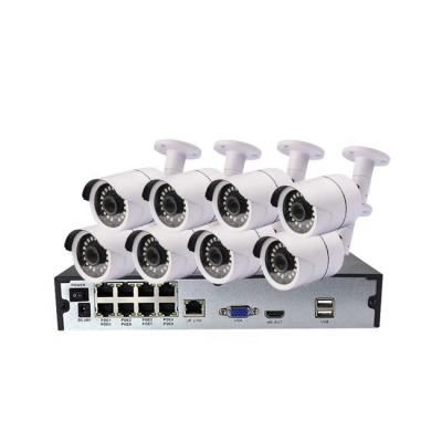China 8Ch Night Vision Waterproof CCTV Camera System with H.265 P2P POE NVR Kit for Enhanced Security for sale