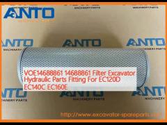 VOE14688861 14688861 Filter Excavator Hydraulic Parts Fitting For EC120D EC140C EC160E