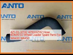 421-03-32132 4210332132 Hose KOMATSU Wheel Loader Spare Parts For WA430 WA450