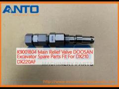 K9001804 Main Relief Valve DOOSAN Excavator Spare Parts Fit For DX210 DX220AF