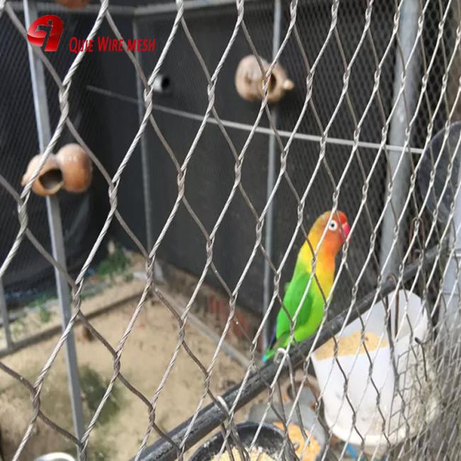 Flexible SS304 316 Stainless Steel Rope Aviary Metal Netting Bird Wire Mesh