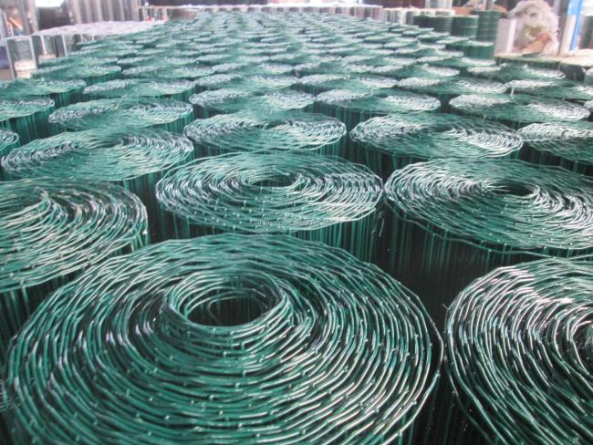 2''x2'' Green PVC coated Euro Fence Welded wire mesh rolls for garden