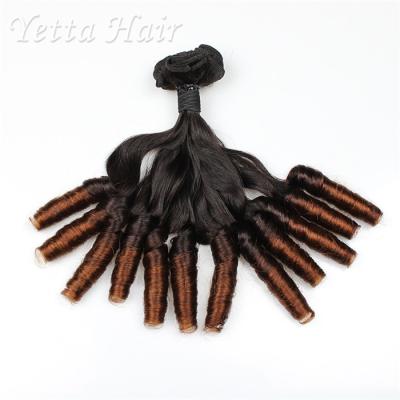 China Weave natural indiano do cabelo de Funmi, extensões do cabelo humano de Ombre com onda espiral à venda