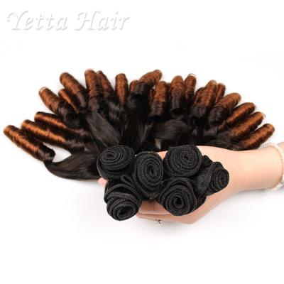 China Weave natural indiano do cabelo de Funmi, extensões do cabelo humano de Ombre com onda espiral à venda