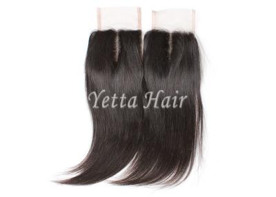 China Fechamento amarrado mão do laço do cabelo do Virgin da densidade 130% duradouro com cuidados adequados à venda