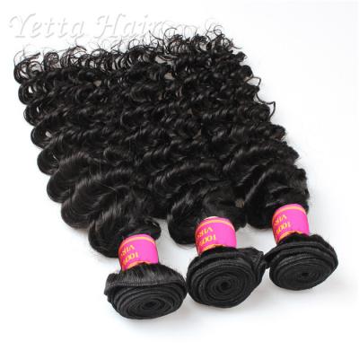 Cina Nero naturale di Wave del grado dei capelli peruviani cambogiani profondi del vergine nessun odore terribile in vendita