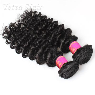 Cina Capelli peruviani indiani profondi reali del vergine di Wave nessun pelo misto o capelli sintetici in vendita