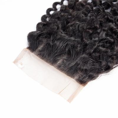 Cina Tre pollici del corpo delle parti 8 - 24 dei capelli peruviani di Wave di chiusura riccia naturale del 1B in vendita