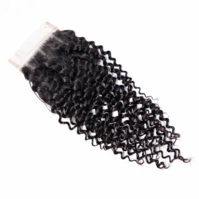 Cina Tre pollici del corpo delle parti 8 - 24 dei capelli peruviani di Wave di chiusura riccia naturale del 1B in vendita