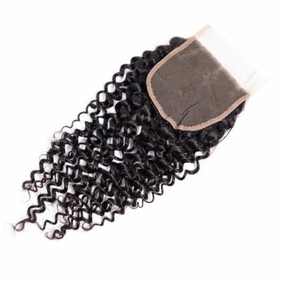 Cina Tre pollici del corpo delle parti 8 - 24 dei capelli peruviani di Wave di chiusura riccia naturale del 1B in vendita