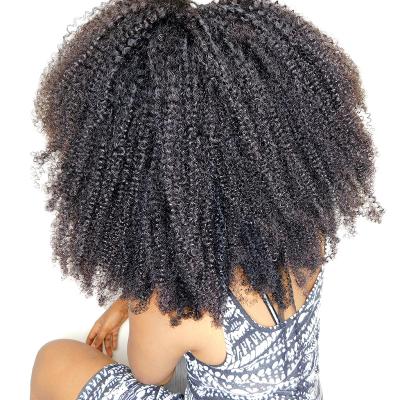 Cina del brasiliano riccio crespo di afro 1B capelli vergini 100% rimbalzante e molli con elasticità in vendita