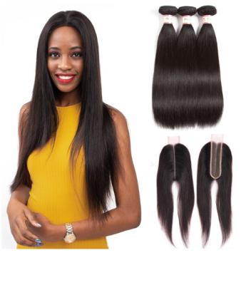 China Em linha reta cabelo do Virgin do brasileiro de 100% com fechamento de 3 pacotes/Kim K à venda