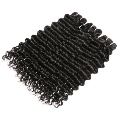 Cina Pacchi profondi del tessuto dei capelli umani di Remy del peruviano 100 di Wave con il frontale nessuno spargimento in vendita