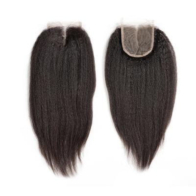 Cina Di Yaki estensioni vergini dei capelli umani diritto 100% 3 pacchi con la chiusura del pizzo in vendita