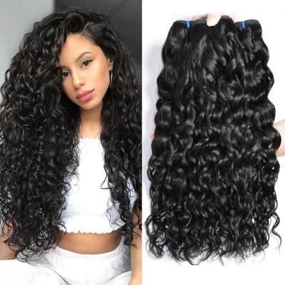 Cina Acqua Wave 100 estensioni brasiliane dei capelli di Virgian 3 pacchi di colore naturale in vendita