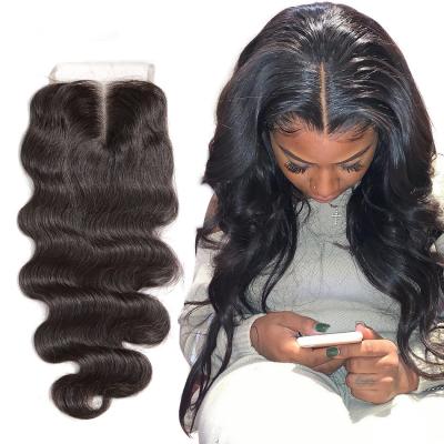 China Extensões naturais do cabelo do fechamento da parte superior do laço do cabelo 4X4 do bebê OEM de 18 polegadas à venda