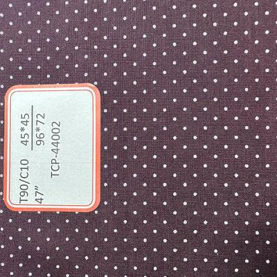 China Tejidos de polka de algodón de poliéster 90/10 45*45 96*72 Tejidos simples para la cama en venta